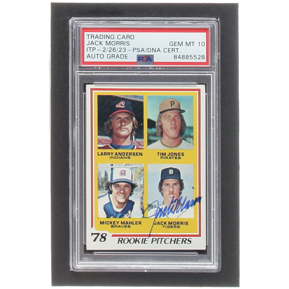 Jack Morris Signed 1978 Topps #703 Rookie Pitchers / Larry Andersen ...