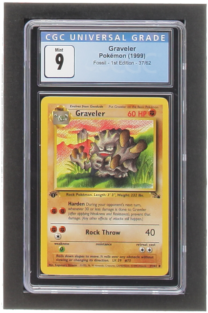 Graveler 1999 Pokemon Fossil 1st Edition #37 (CGC 9) | Pristine Auction