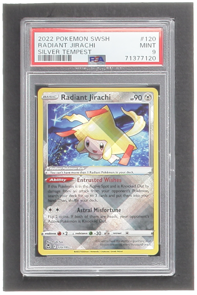 Radiant Jirachi 2022 Pokemon Sword and Shield Silver Tempest #120 (PSA 9) | Pristine Auction