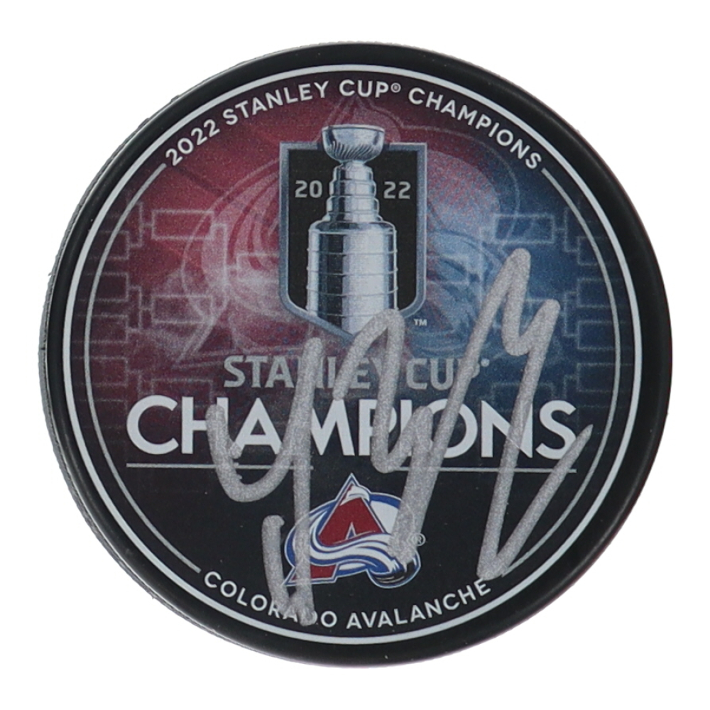 Valeri Nichushkin Signed 2022 Stanley Cup Champions Logo Hockey Puck ...