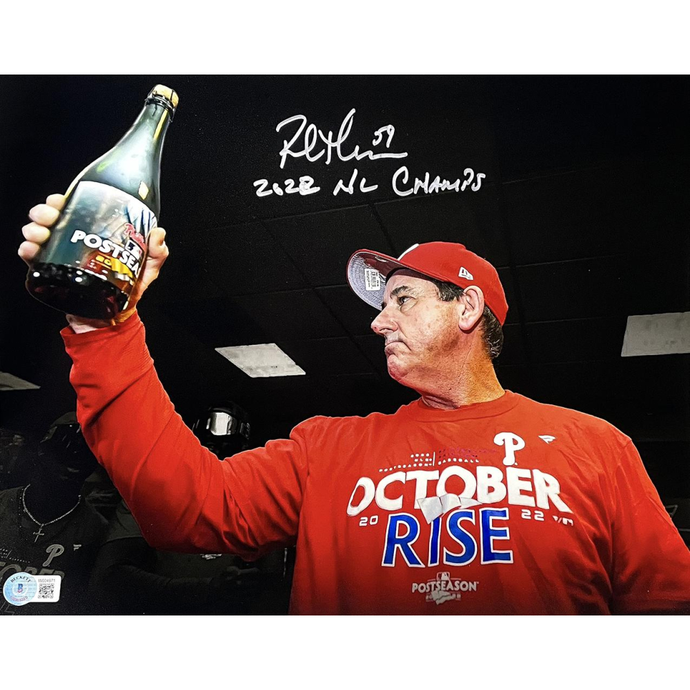 Rob Thomson Signed Phillies 11x14 Photo Inscribed "2022 NL Champs ...
