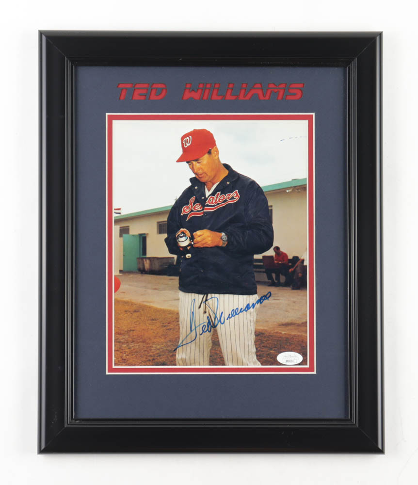 Ted Williams Signed Red Sox Custom Framed Photo Display (JSA ...