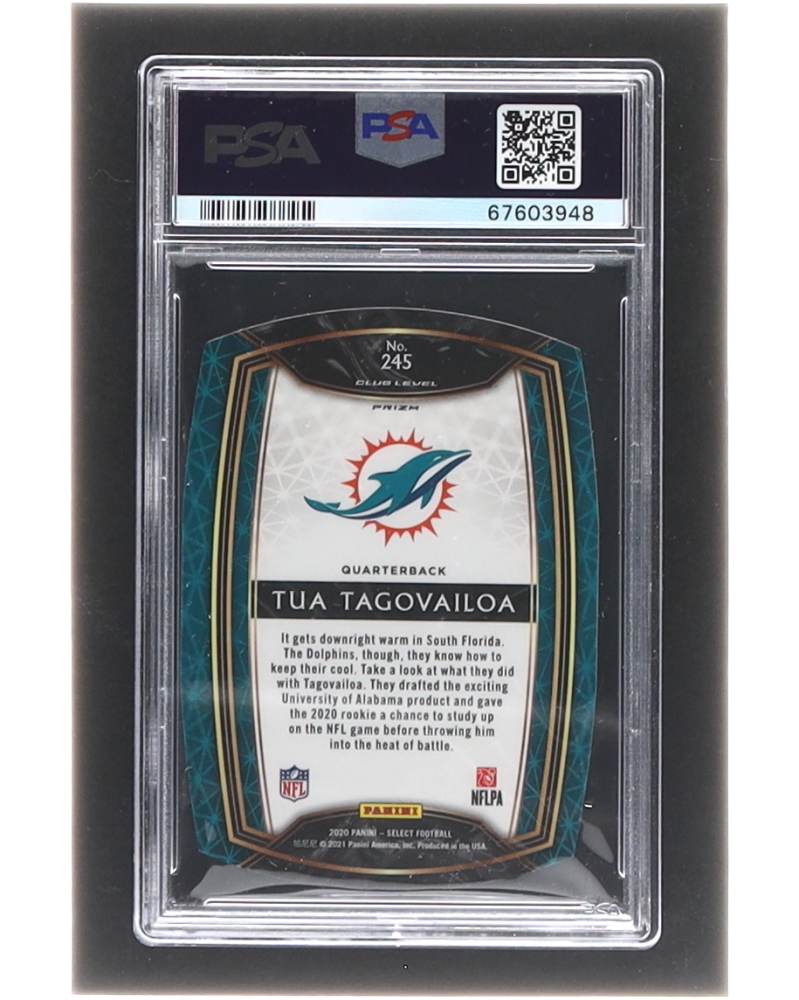 Tua Tagovailoa 2020 Select Prizm Maroon Die Cut #245 RC (PSA 9 ...