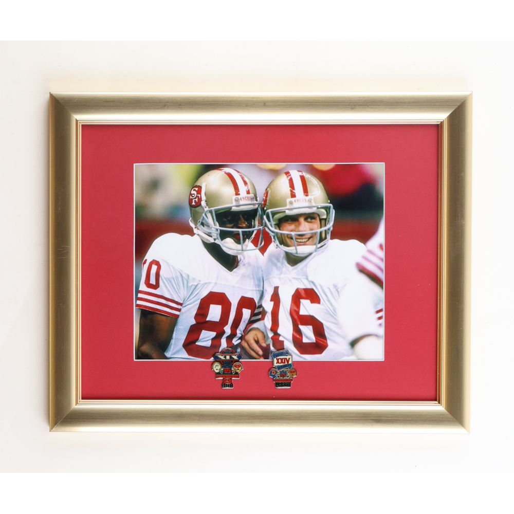 Jerry Rice & Joe Montana 49ers Custom Framed Photo | Pristine Auction
