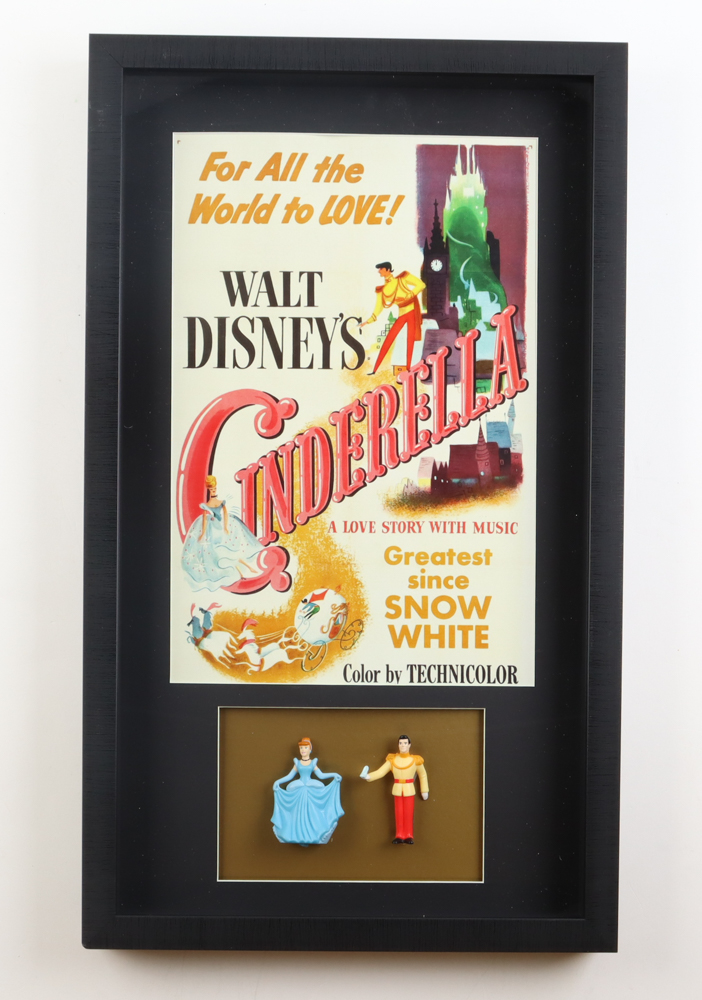 "Cinderella" Custom Shadowboxed Print Display with Character Figurines ...