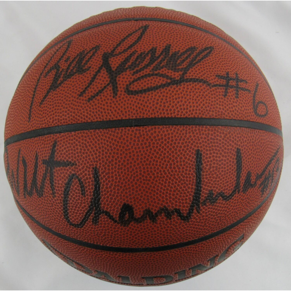 Wilt Chamberlain & Bill Russell Signed Wilson NBA Basketball (JSA LOA ...