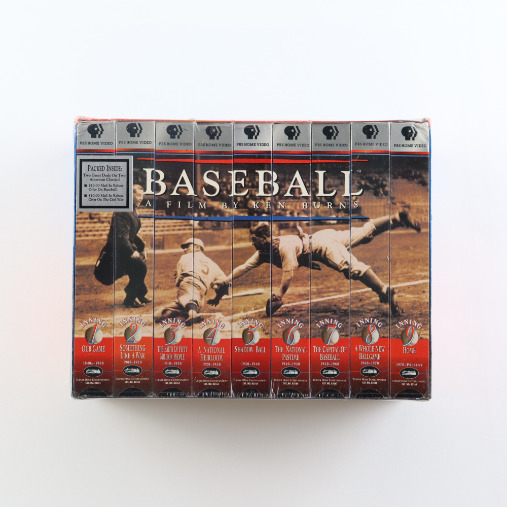 1994 PBS Home Video "Baseball" A Film by Ken Burns (9) VHS Box Set ...