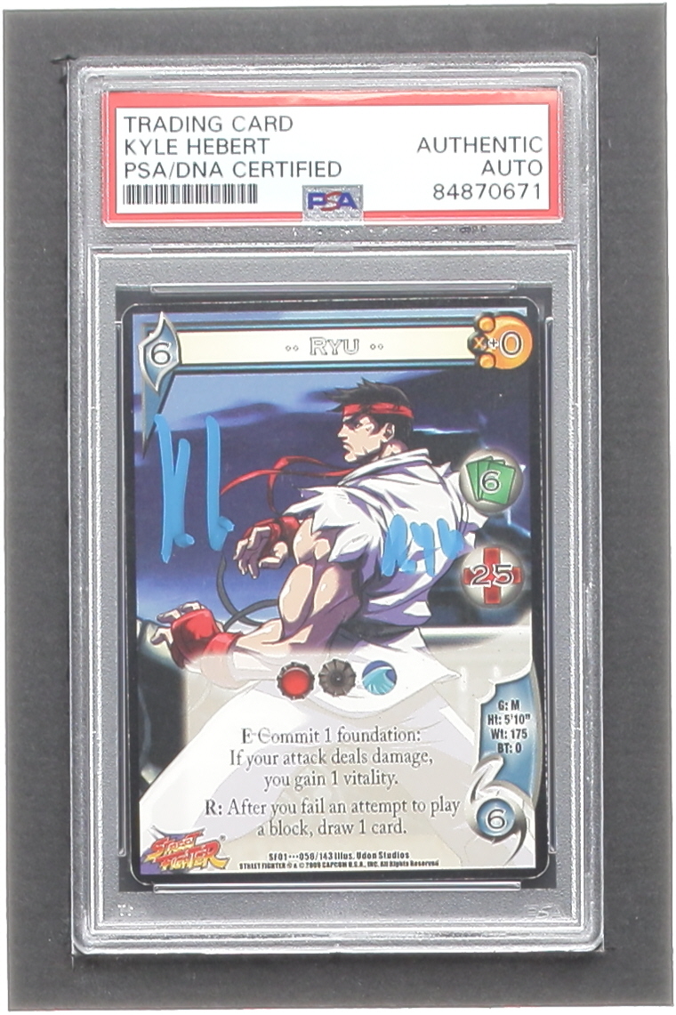 Kyle Hebert Signed 2006 Universal Fighting System Street Fighter #56 ...