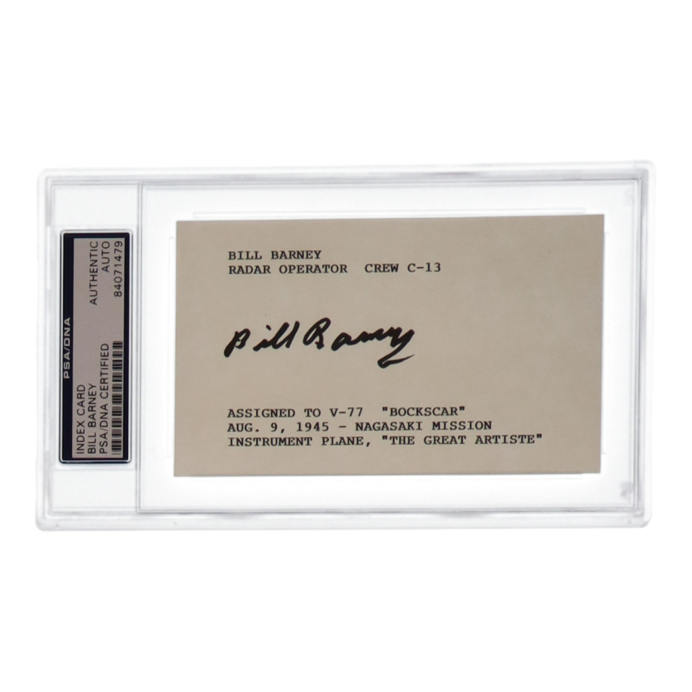Bill Barney Signed Cut with Inscription (PSA) | Pristine Auction