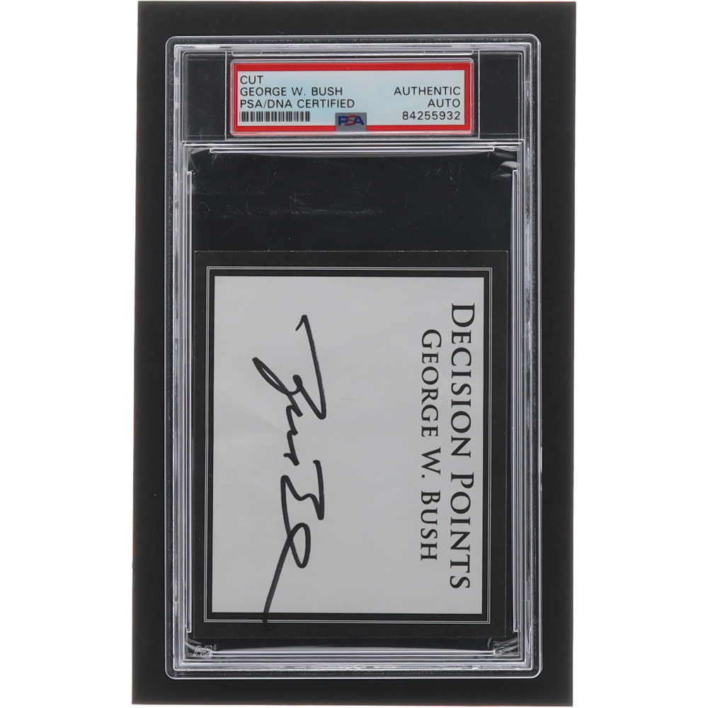 George W. Bush Signed Cut (PSA) | Pristine Auction
