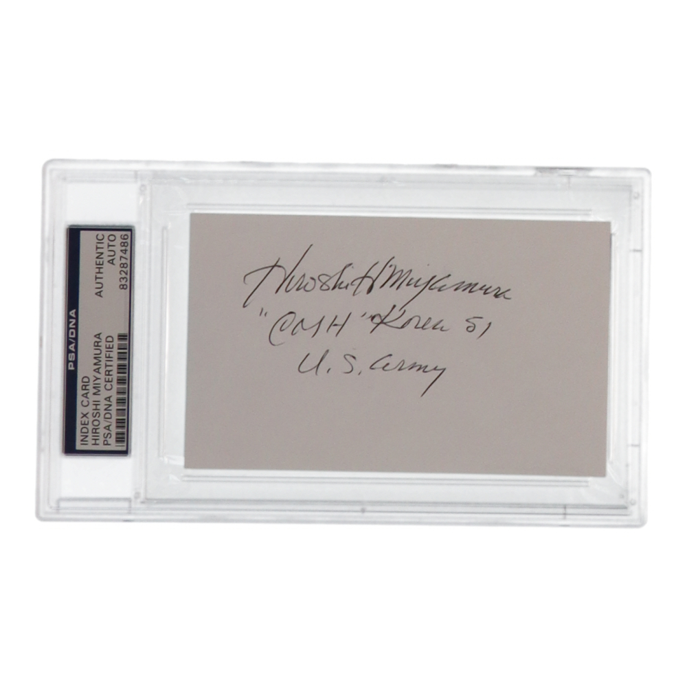 Hiroshi H. Miyamura Signed Cut with Inscription (PSA) | Pristine Auction