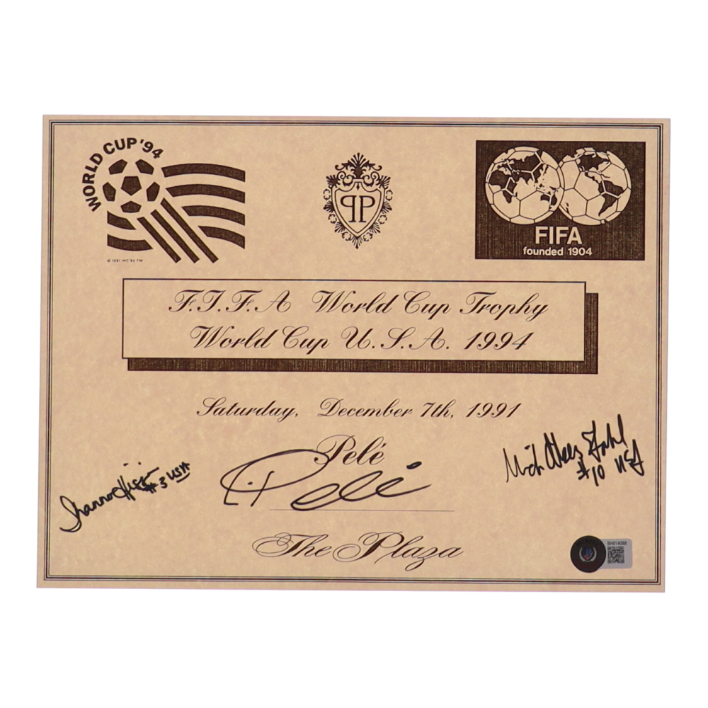 Pele, Shannon Higgins & Michelle Akers Signed 8x10 Print Inscribed "USA ...