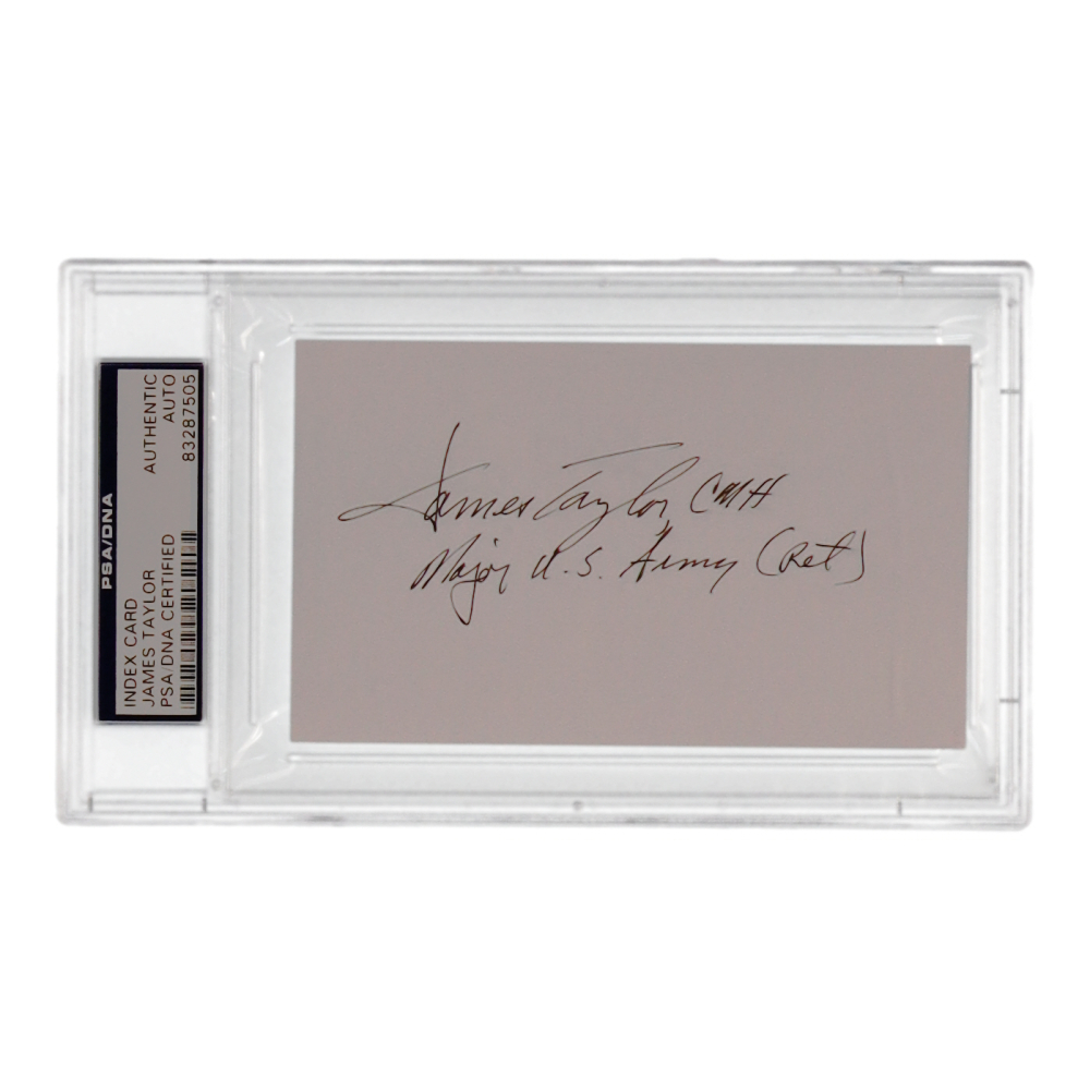 James Taylor Signed Cut Inscribed "Major U.S. Army (Ret)" (PSA ...