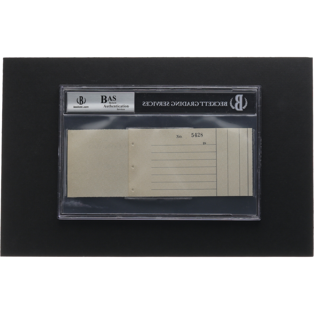 Babe Ruth Personal Bank Check with Stub (BAS) | Pristine Auction