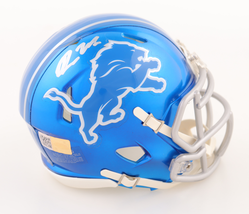 Brock Wright Signed Lions Flash Alternate Speed Mini Helmet (JSA & PIA ...