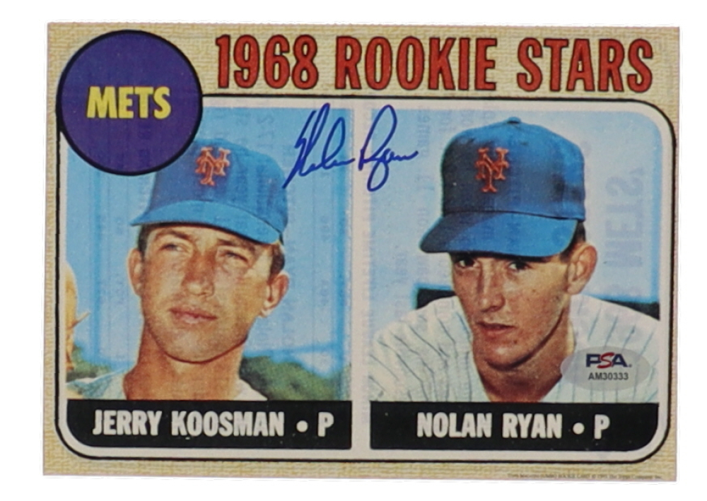 Nolan Ryan Signed 1993 Topps Magazine Jumbo Rookie Reprint Cards (PSA ...