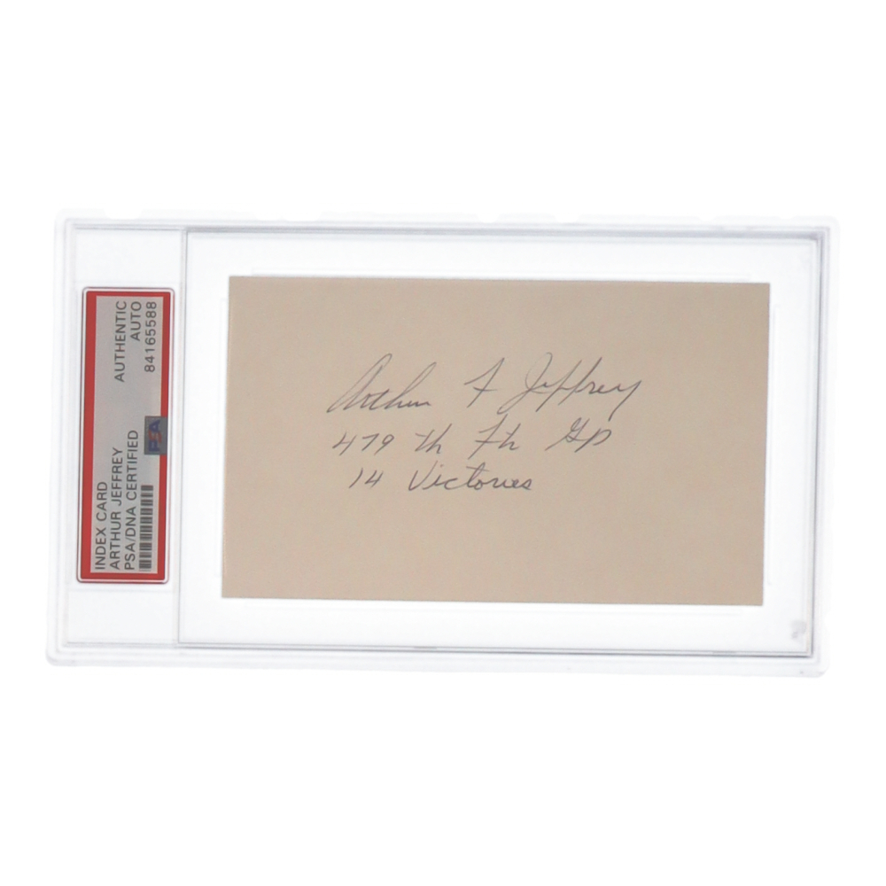 Arthur F. Jeffrey Signed Cut with Inscription (PSA) | Pristine Auction