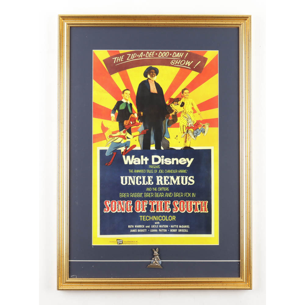 "Uncle Remus" Print Display with Retired Br'er Rabbit Lapel Pin ...