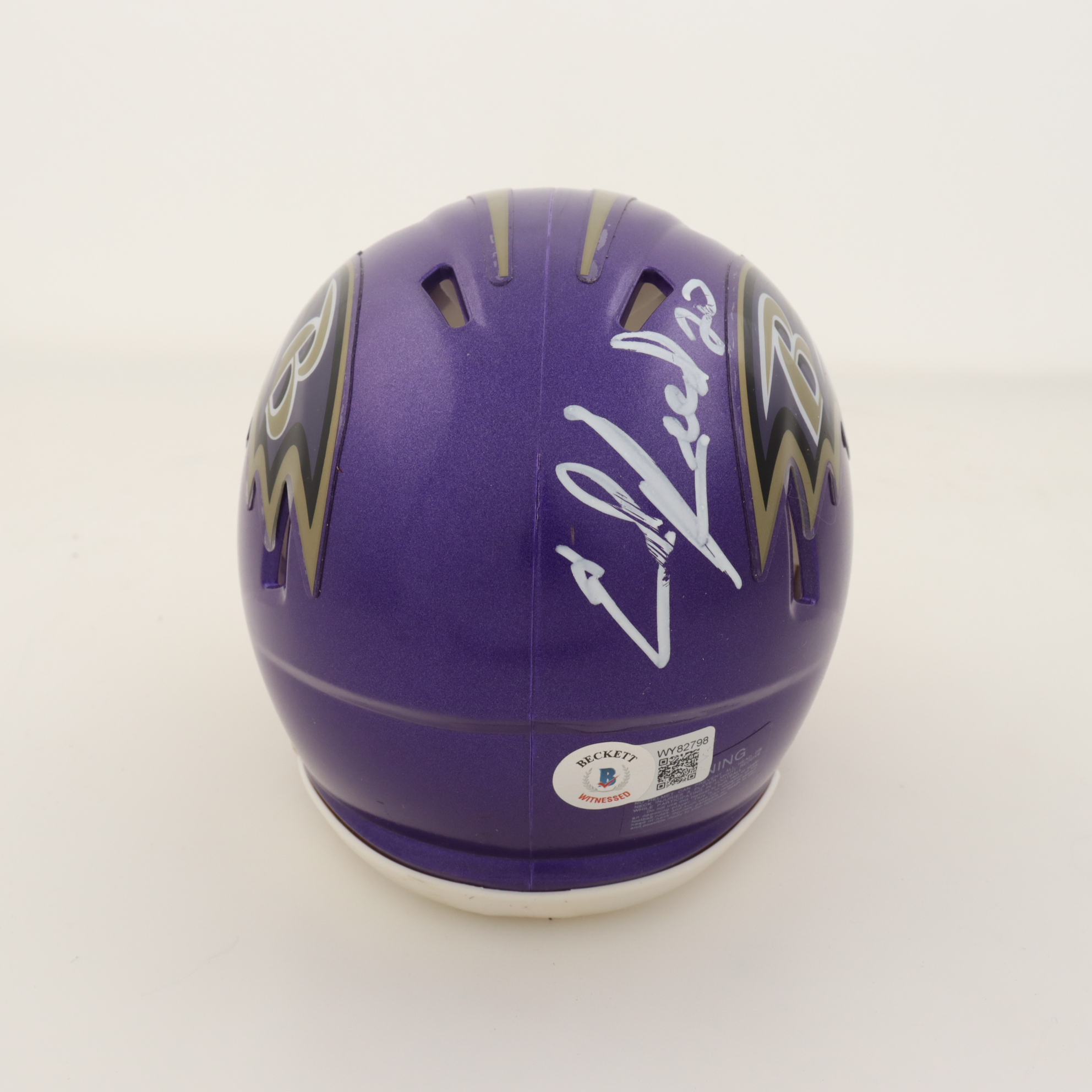 Ed Reed Signed Ravens Flash Alternate Speed Mini Helmet (Beckett ...