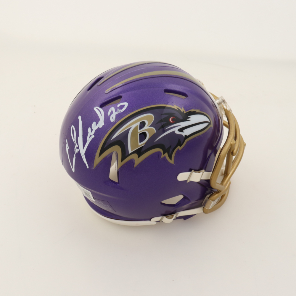 Ed Reed Signed Ravens Flash Alternate Speed Mini Helmet (Beckett ...