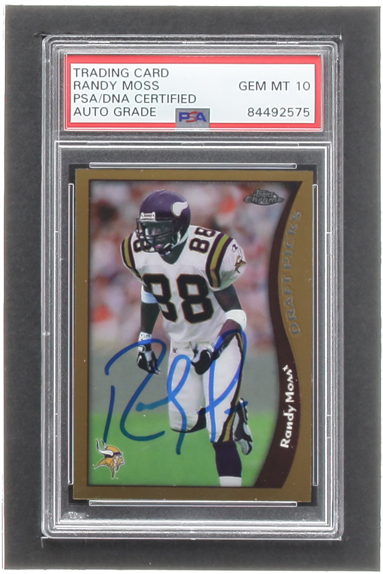 Randy Moss Signed 1998 Topps Chrome #35 RC (PSA) | Pristine Auction