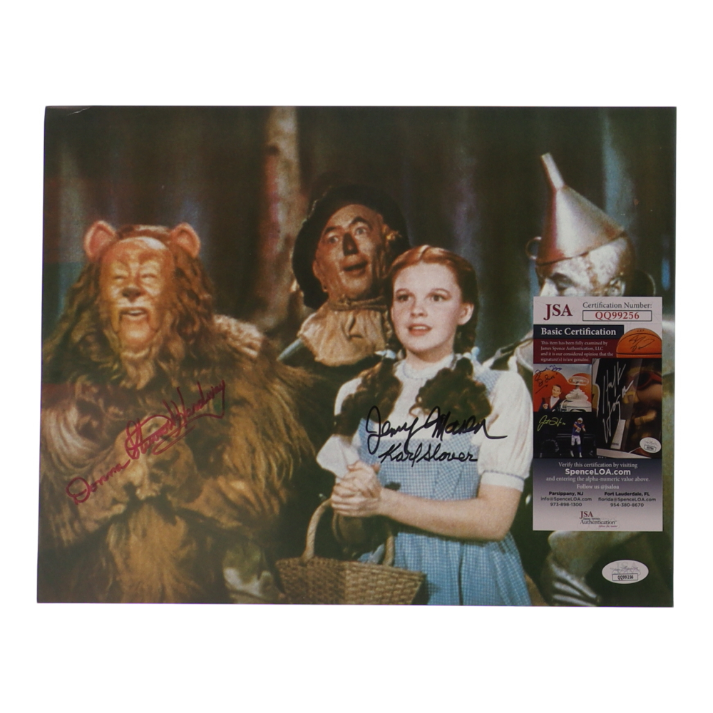 Jerry Maren, Karl Slover & Donna Stewart-Hardway Signed "Wizard of Oz ...