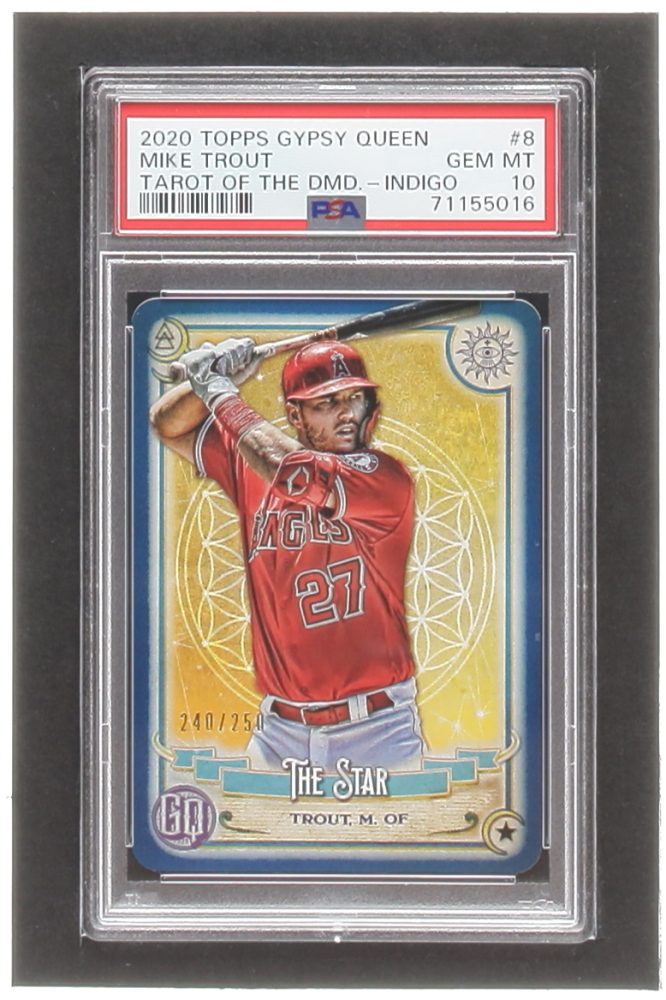 Mike Trout 2020 Topps Gypsy Queen Tarot of the Diamond Indigo #TOD8 ...