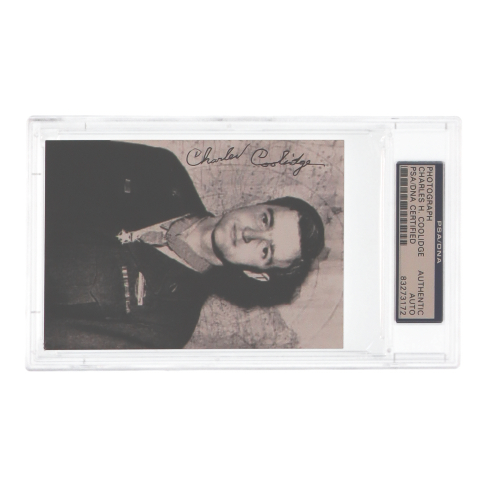 Charles H. Coolidge Signed 3x5 Photo (PSA) | Pristine Auction