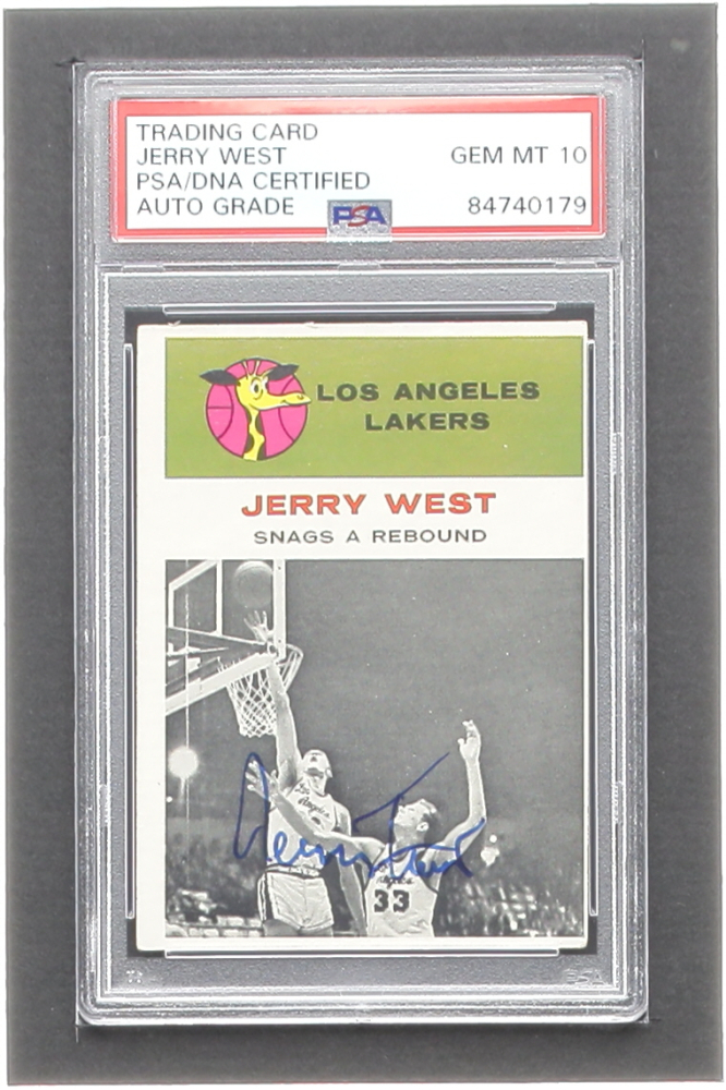 Jerry West Signed 1961-62 Fleer #66 IA (PSA | Autograph Graded 10 ...