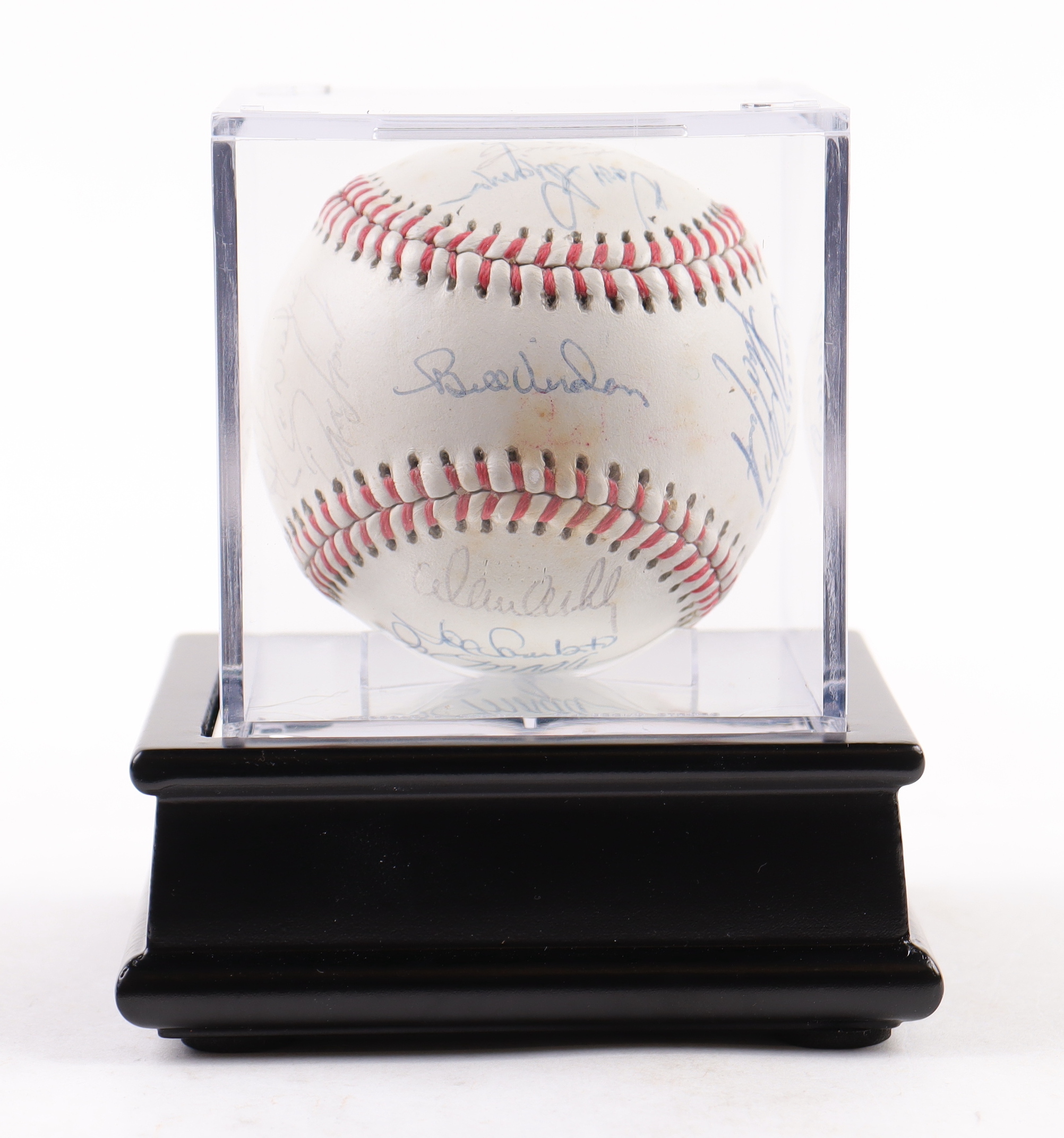 1980 Astros Logo Baseball Team-Signed by (25) with Joe Morgan, Bill ...