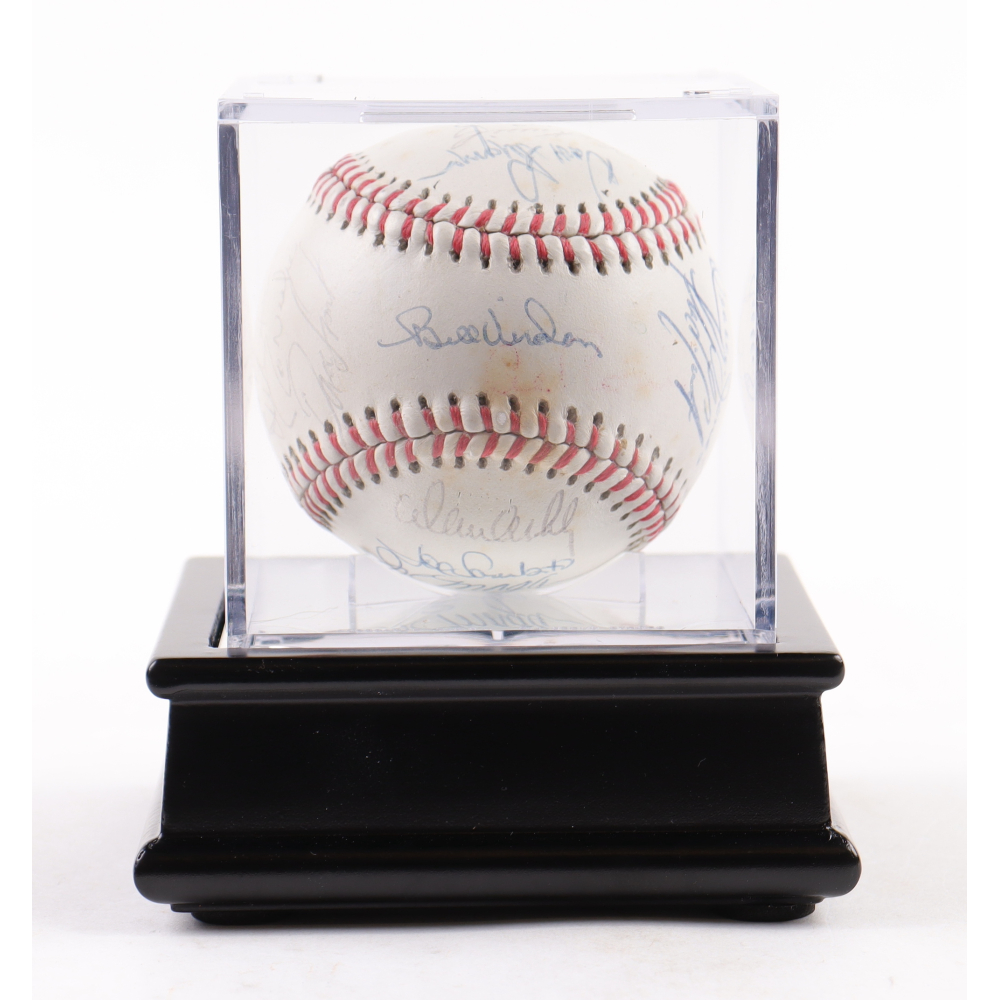 1980 Astros Logo Baseball Team-Signed by (25) with Joe Morgan, Bill ...