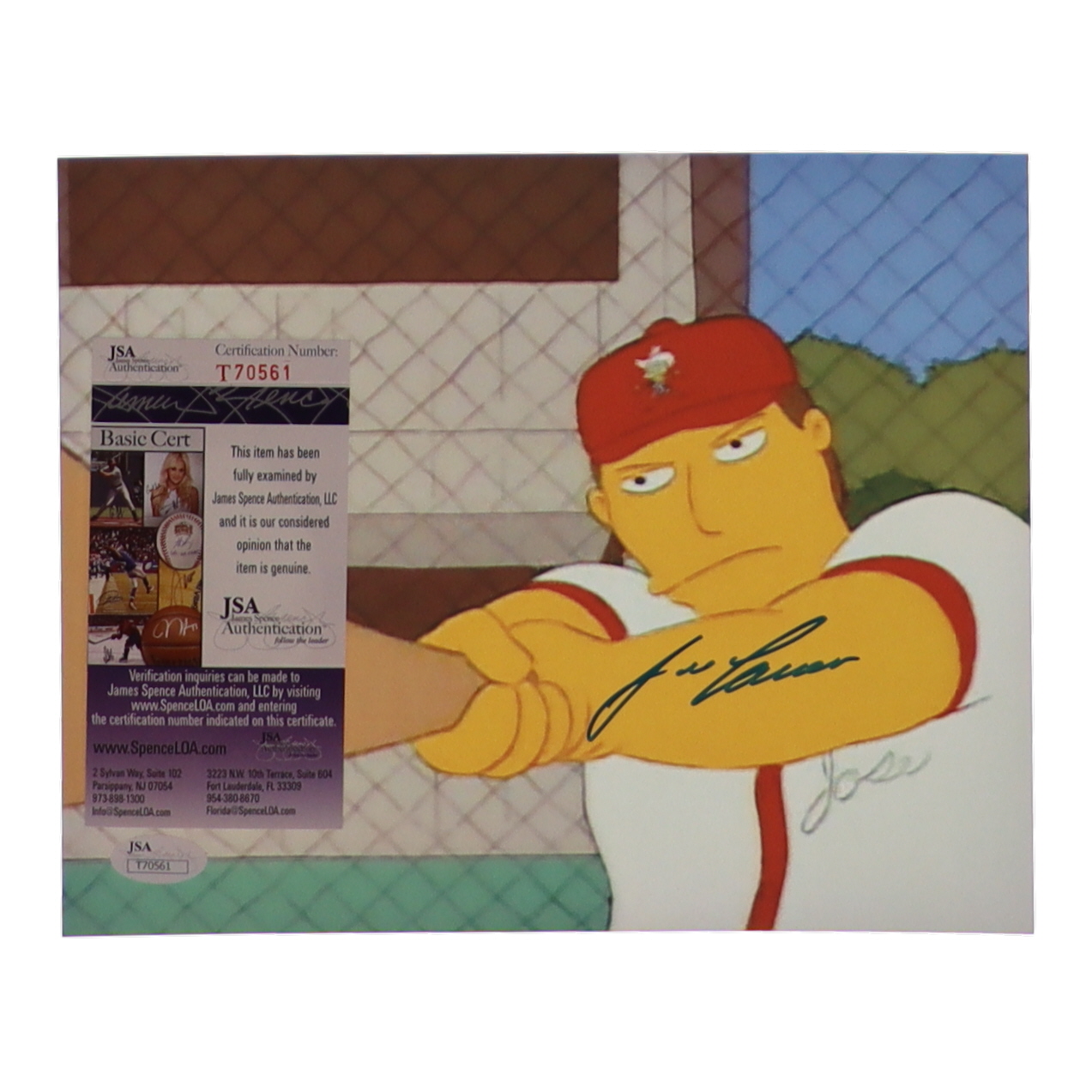 Jose Canseco Signed "The Simpsons" 8x10 Photo (JSA) | Pristine Auction
