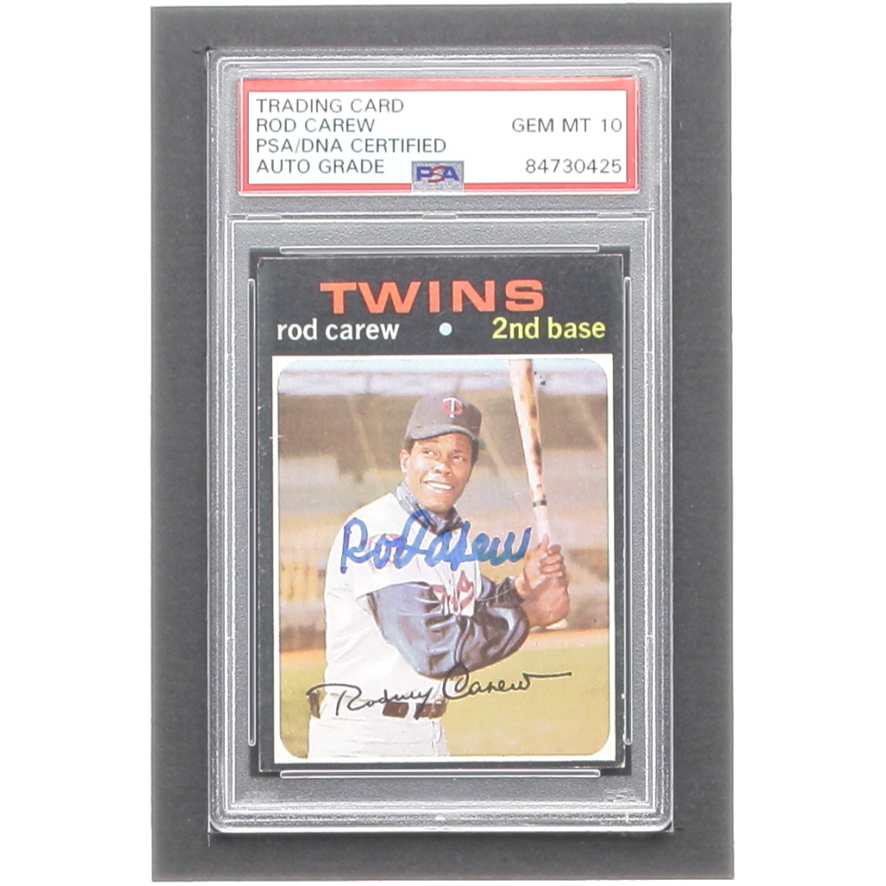 Rod Carew Signed 1971 Topps #210 (PSA | Autograph Graded 10) | Pristine ...