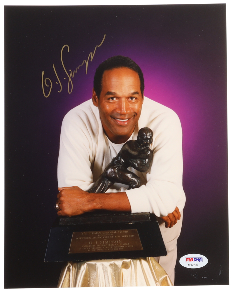 O. J. Simpson Signed 8x10 Photo (PSA) | Pristine Auction