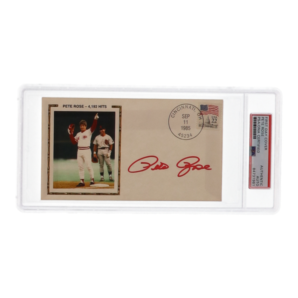 Pete Rose Signed 1985 FDC Envelope (PSA) | Pristine Auction
