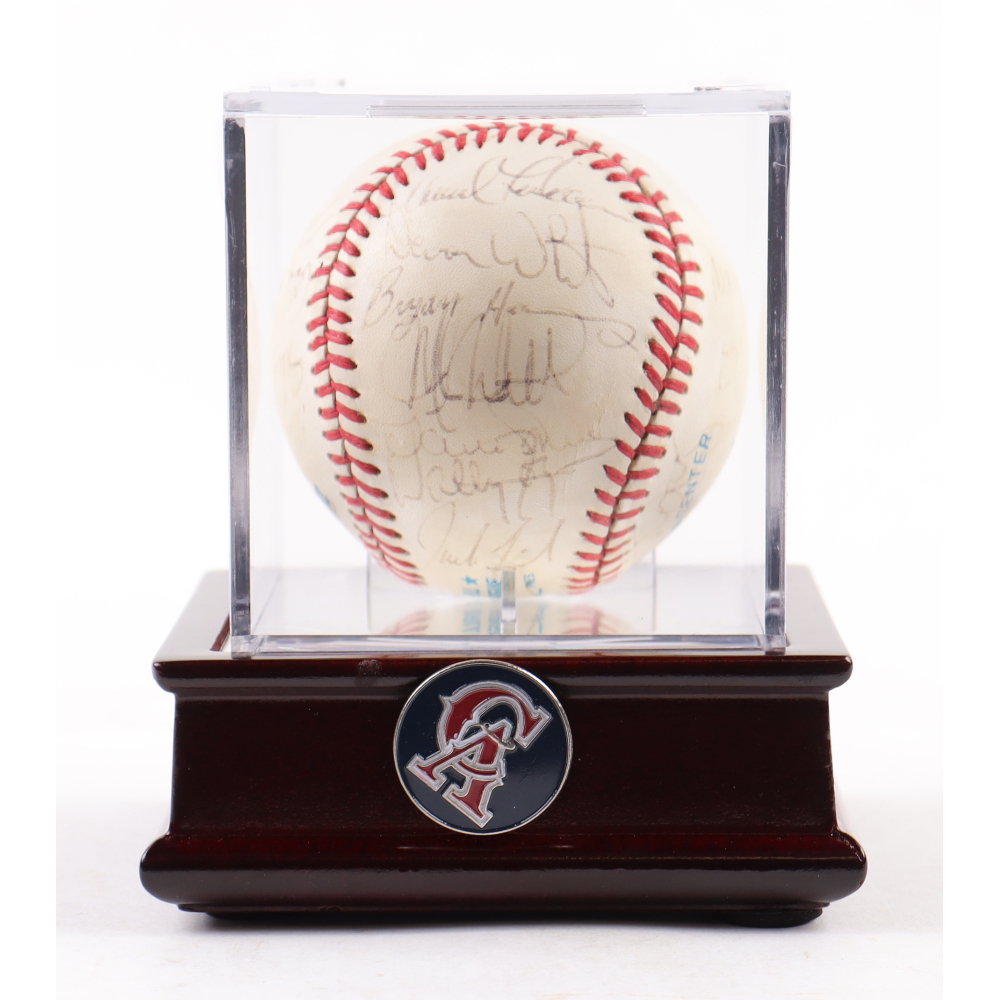 1987 Angels OAL Baseball Signed by (27) with Gene Mauch, Wally Joyner ...