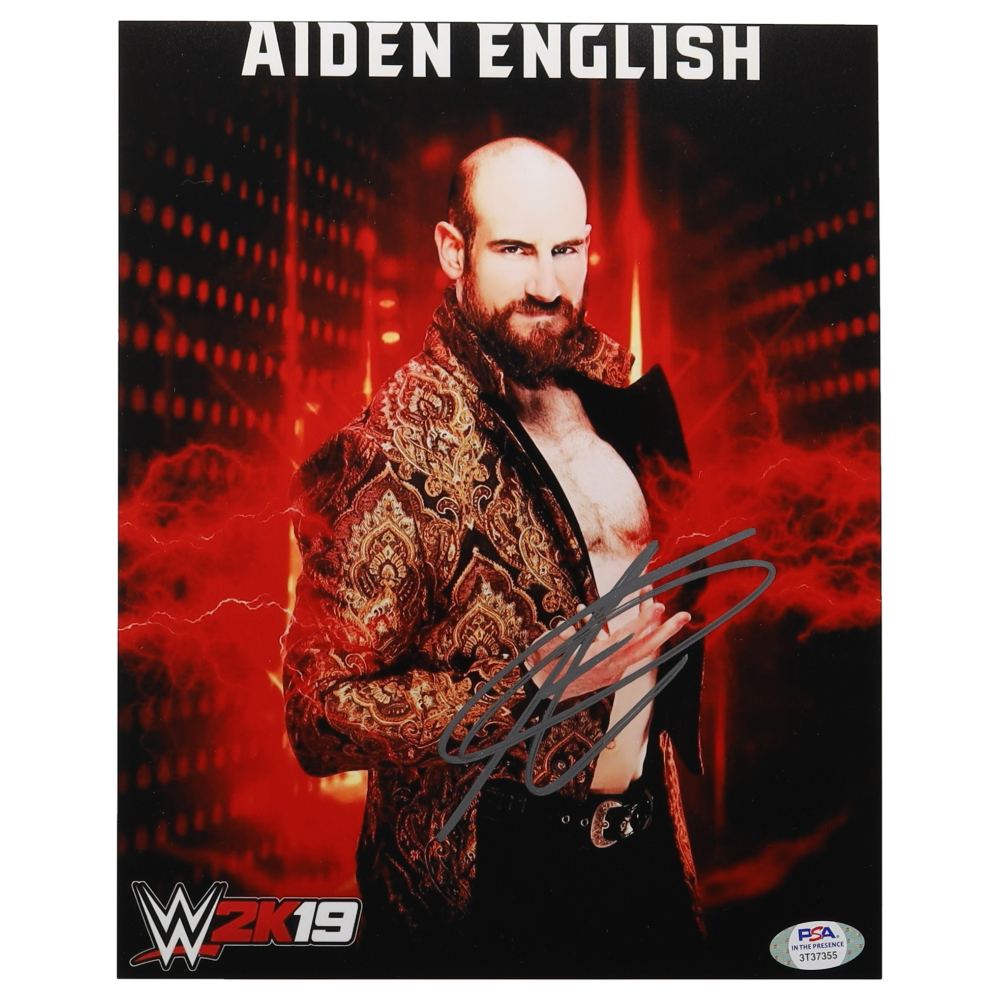 Aiden English Signed WWE 8x10 Photo (PSA) | Pristine Auction