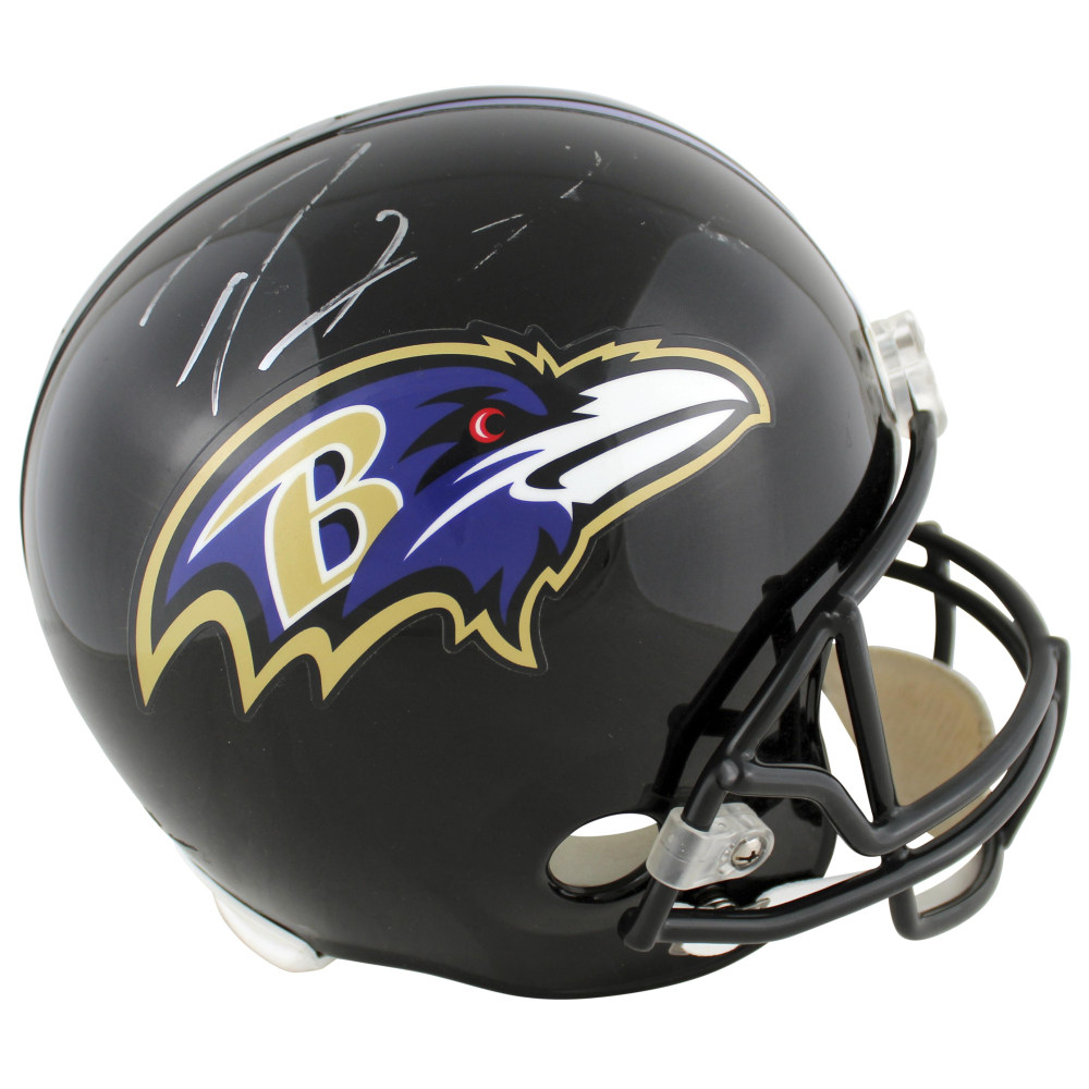 Ray Lewis Signed Ravens Full-Size Helmet Helmet (PSA)(See Description ...