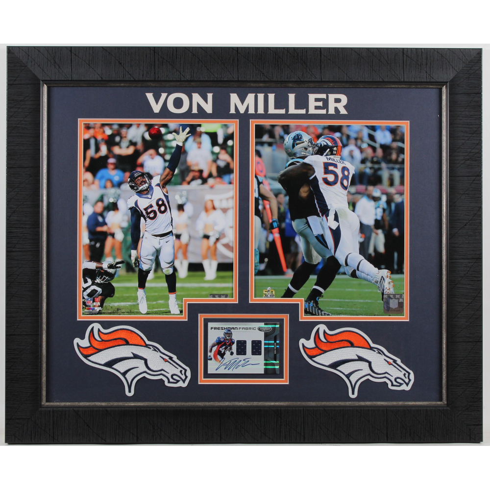 Von Miller Signed Custom Broncos Framed Card Display | Pristine Auction