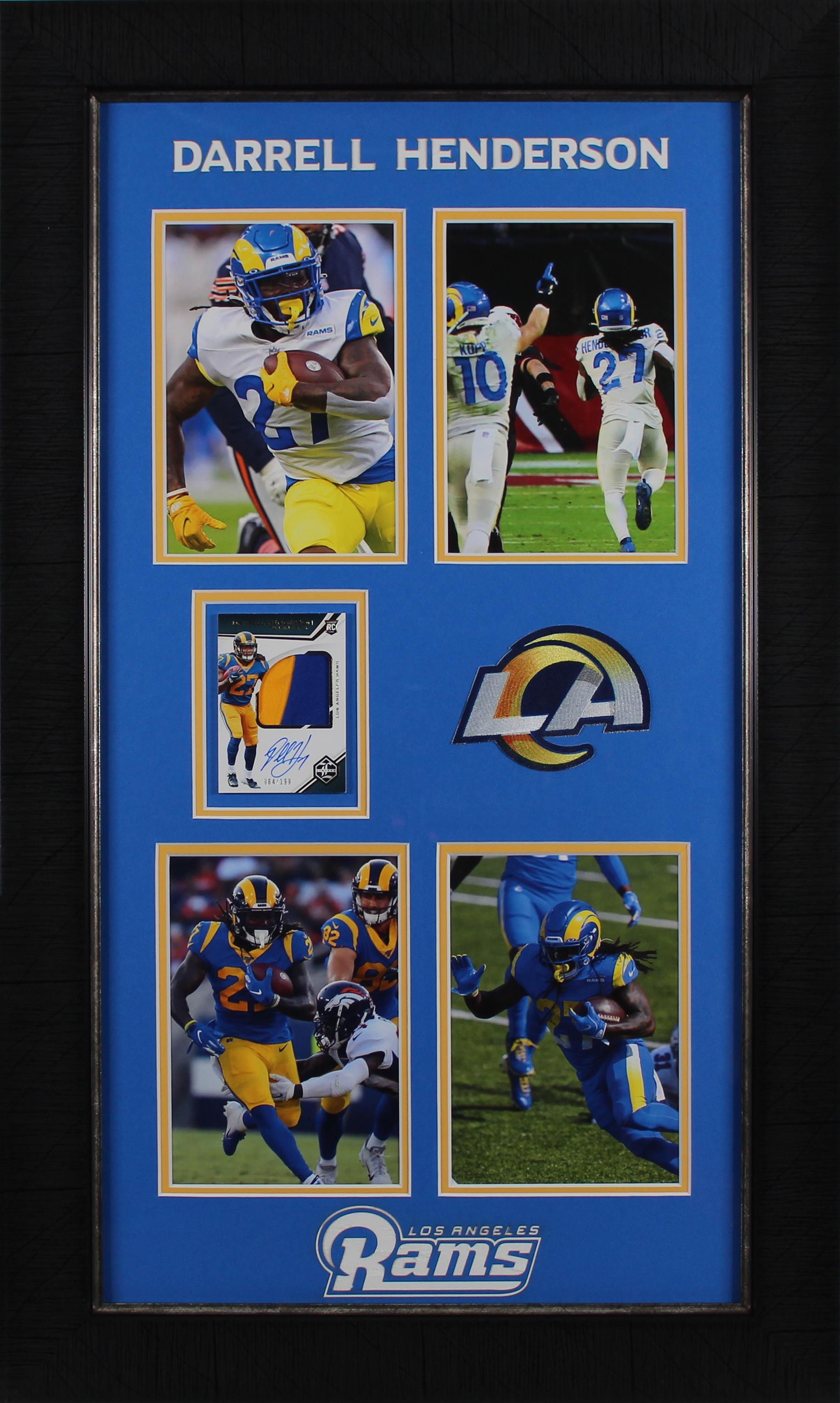 Darrell Henderson Custom Rams Framed Card Display | Pristine Auction