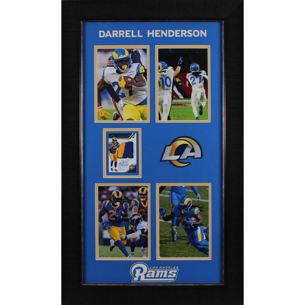 Darrell Henderson Custom Rams Framed Card Display | Pristine Auction