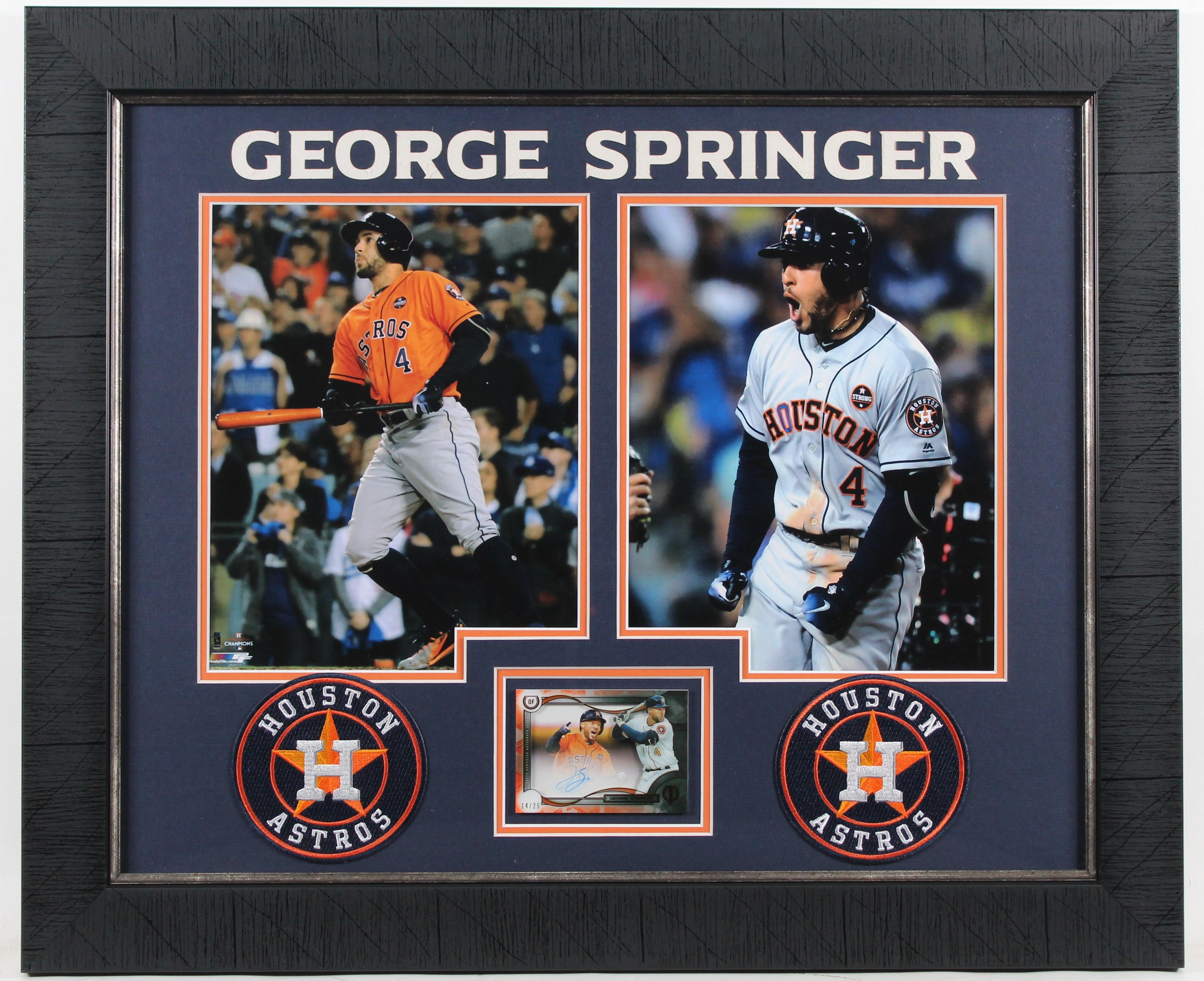 George Springer Custom Astros Framed Card Display | Pristine Auction