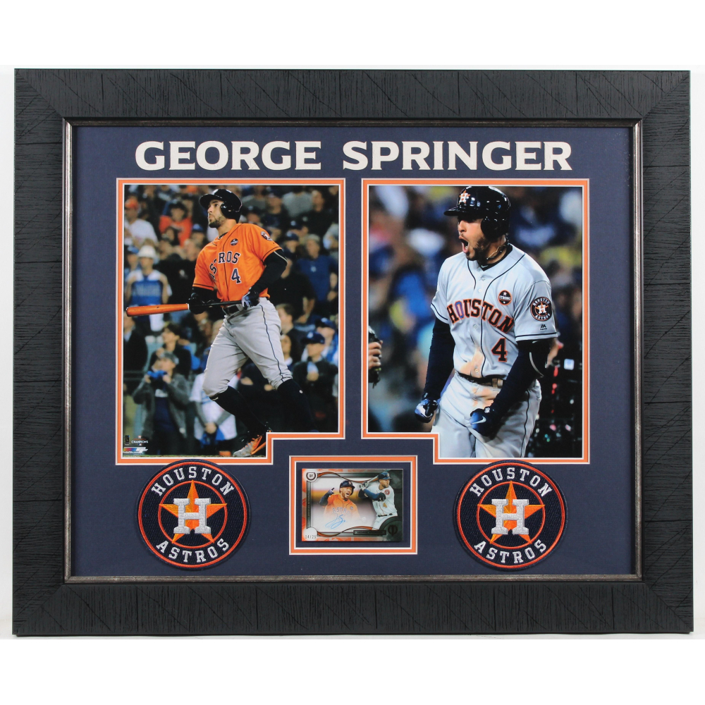 George Springer Custom Astros Framed Card Display | Pristine Auction