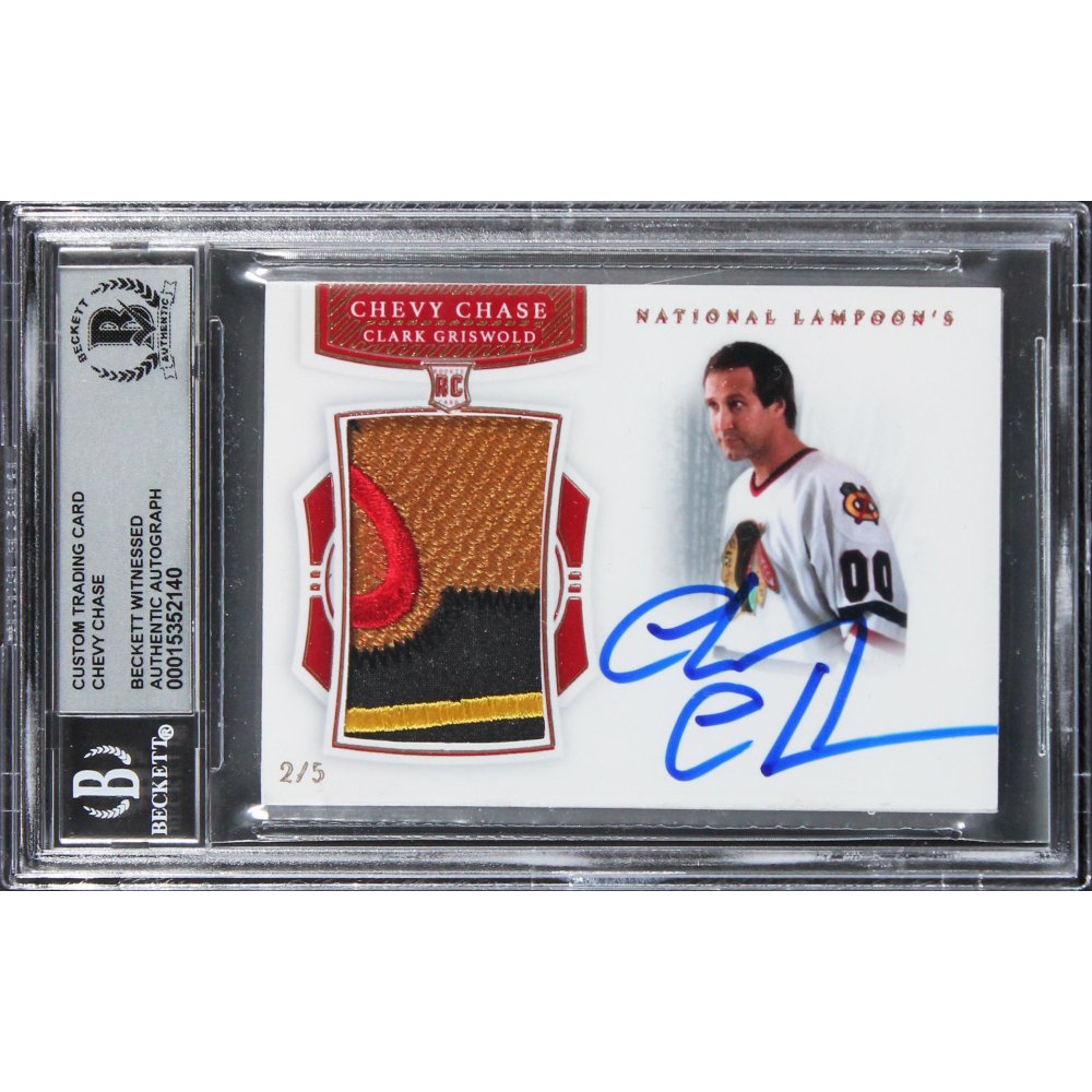 Chevy Chase Signed "Christmas Vacation" Signed Gold Custom Patch ...