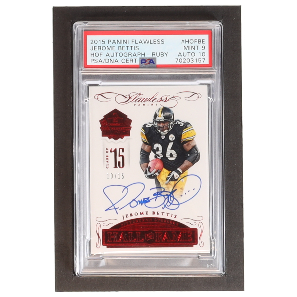 Jerome Bettis 2015 Panini Flawless Hall of Fame Autographs Ruby #HOFJB ...
