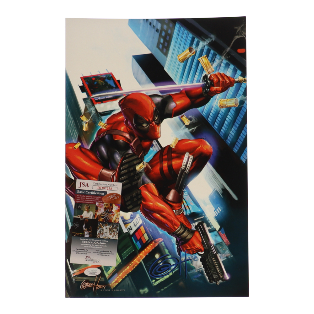 Greg Horn Signed "Deadpool" 11x17 Photo (JSA) | Pristine Auction