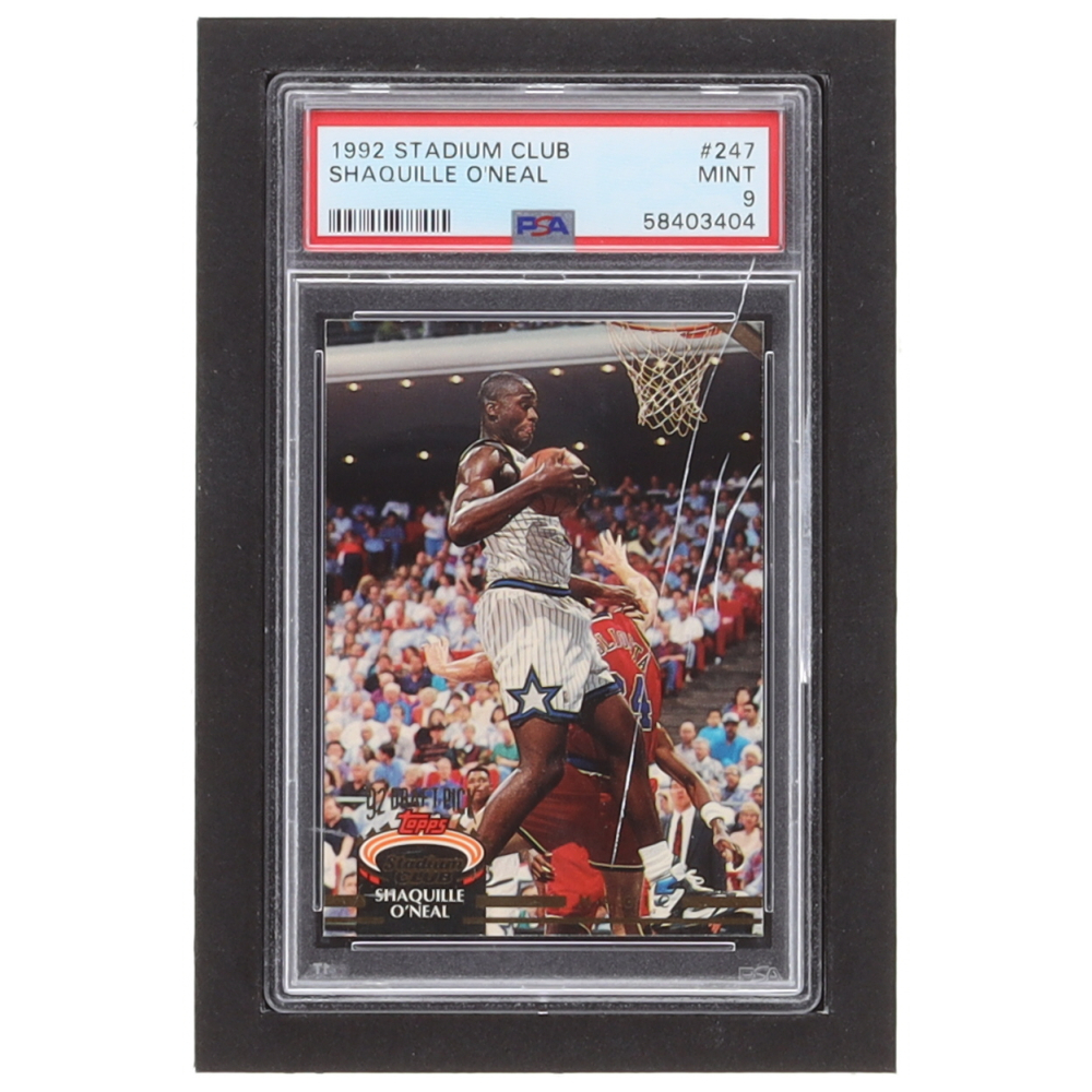 Shaquille O'Neal 1992-93 Stadium Club #247 RC (PSA 9) | Pristine Auction