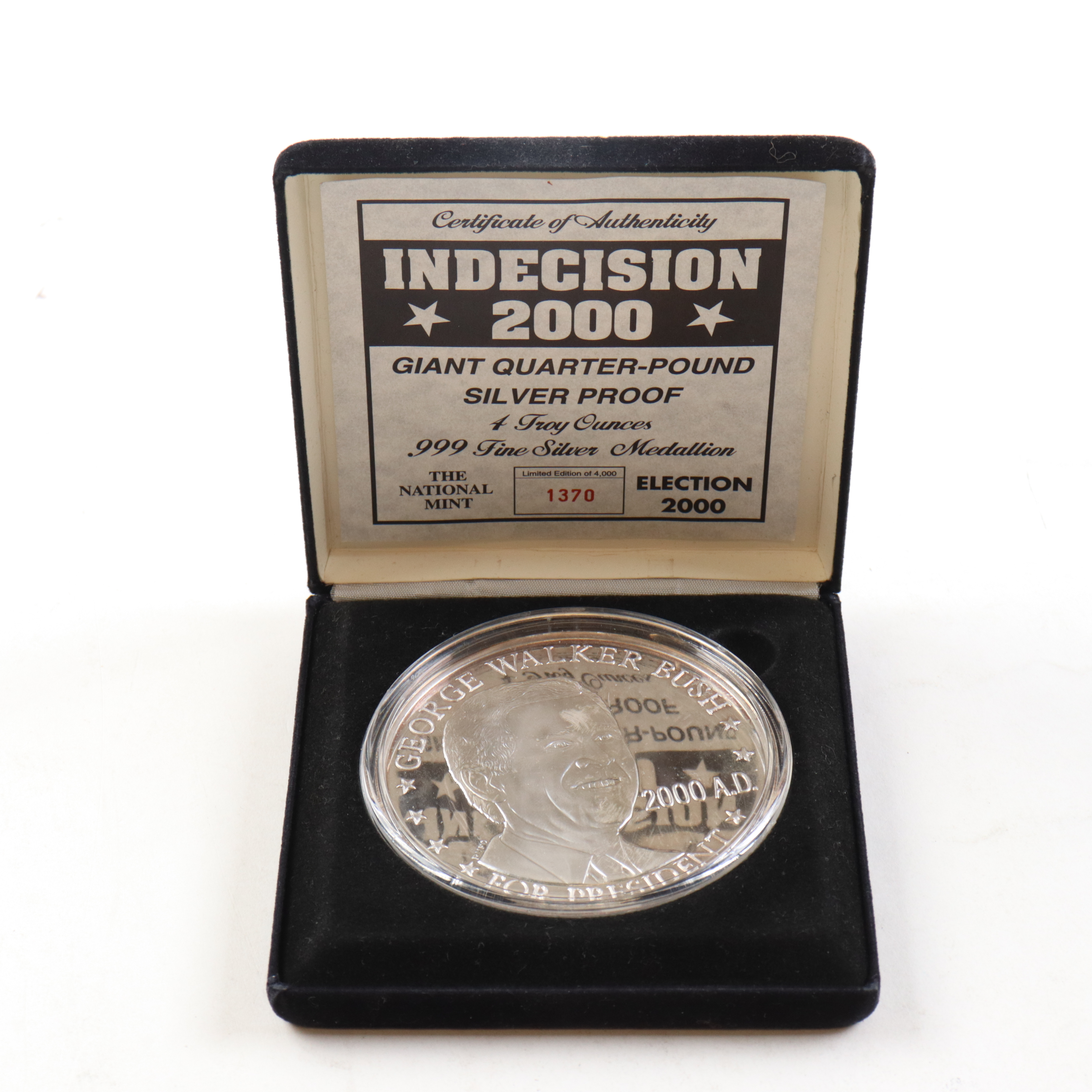 2000 Indecision George W. Bush / Al Gore Coin | Pristine Auction