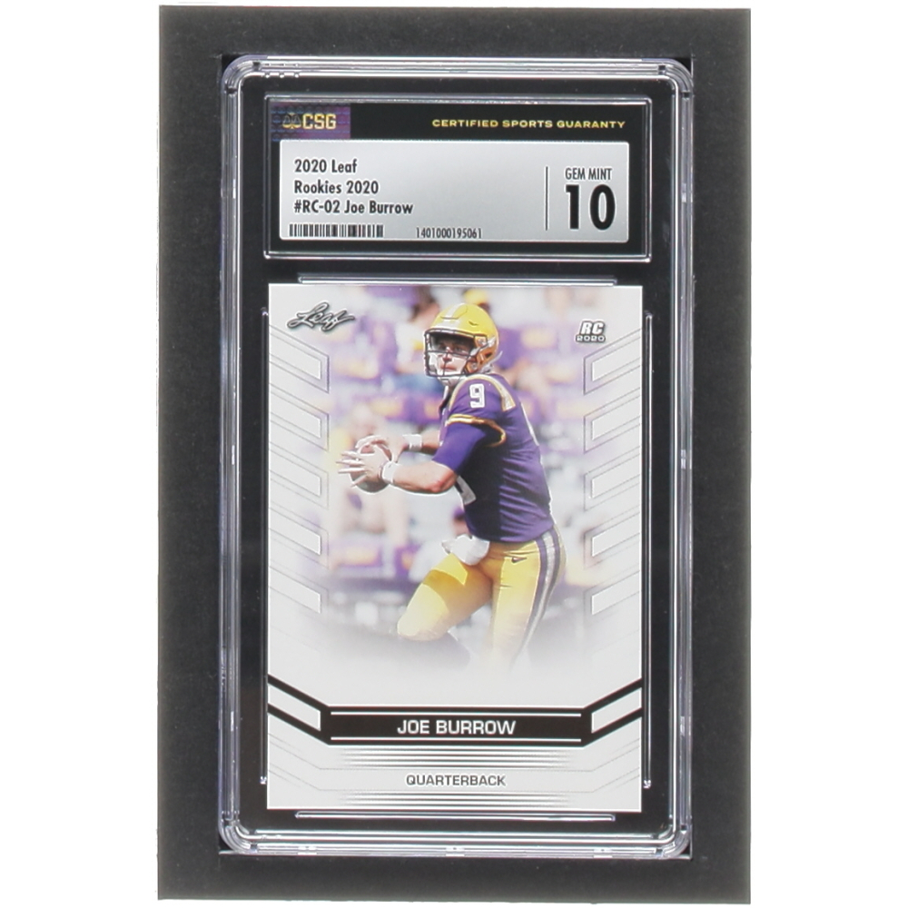 Joe Burrow 2020 Leaf Rookies 2020 RC #RC02 (CSG 10) | Pristine Auction