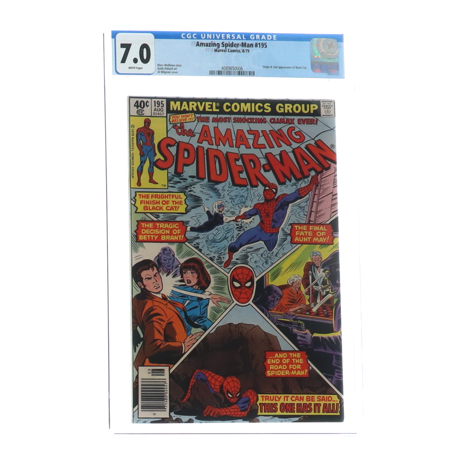 1979 "Amazing Spider-Man" Issue #195 Marvel Comic Book (CGC 7.0 ...